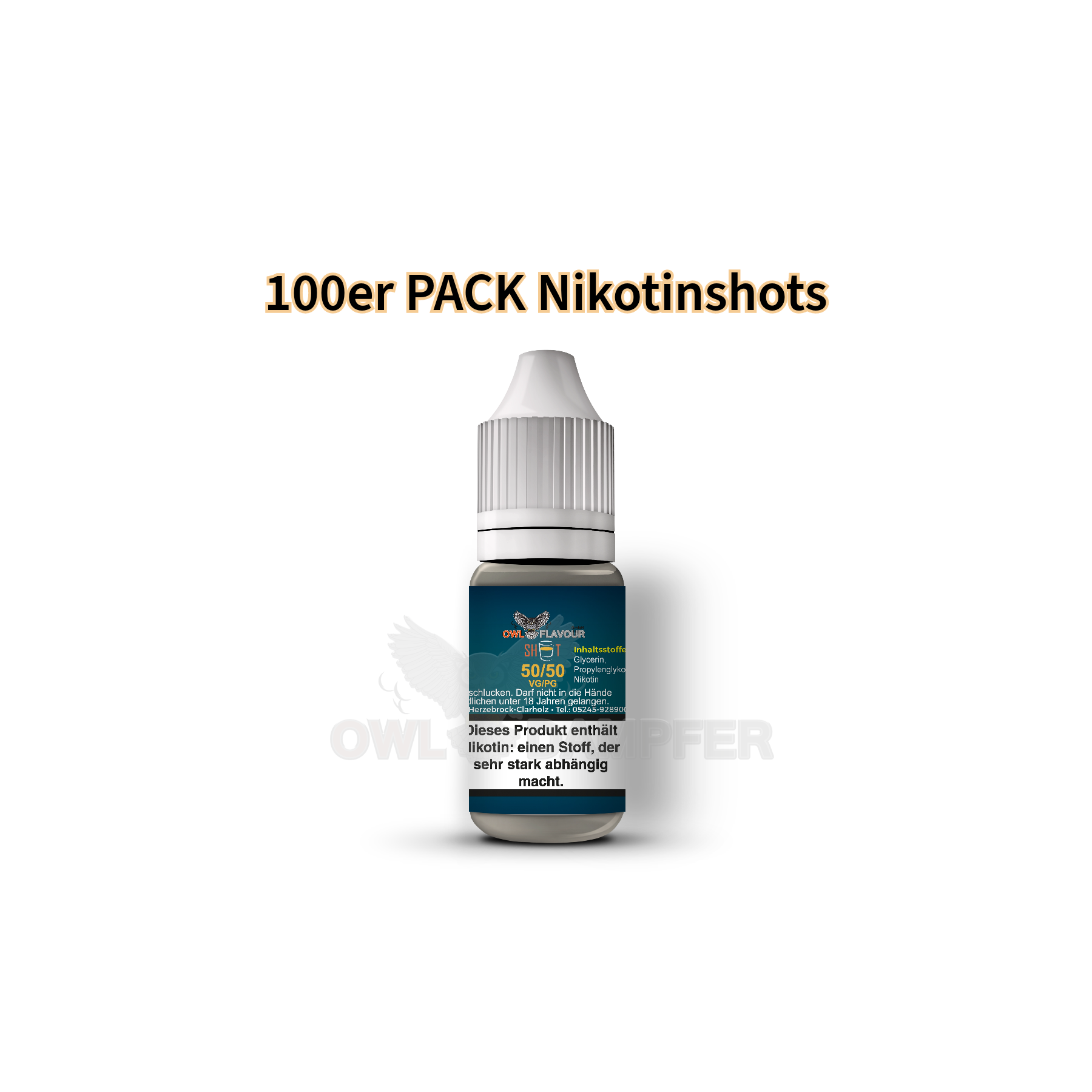 OWL Nikotinshot 20 mg 50/50 Angebotspack 100er Pack mit Banderole, 365,00