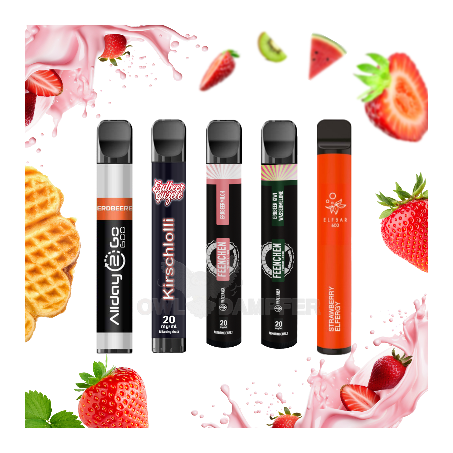 Einweg Vapes Allday2Go 5er Set Jungle Taste - Mixed Fruits, 11,95